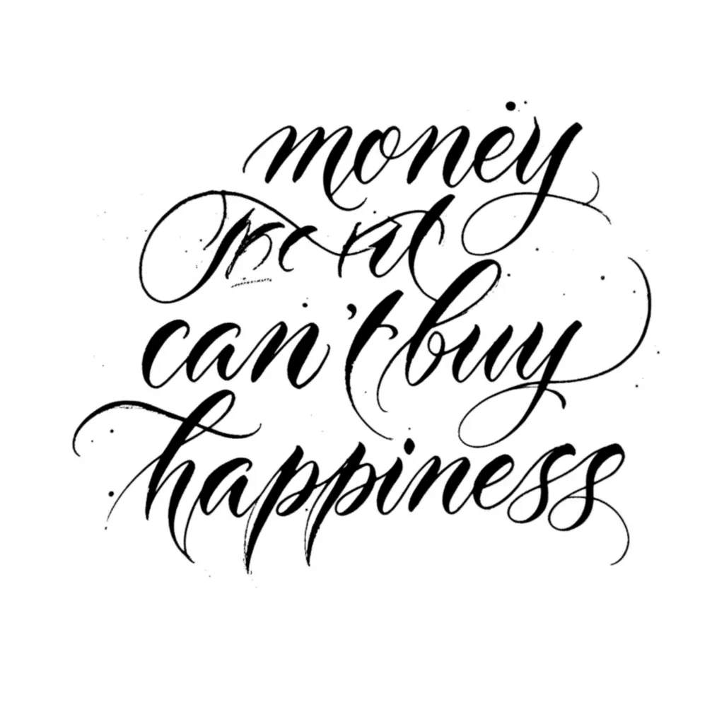 Money Can't Buy Happiness Calligraphy Tattoo Design | PokeINK AI Tattoo ...